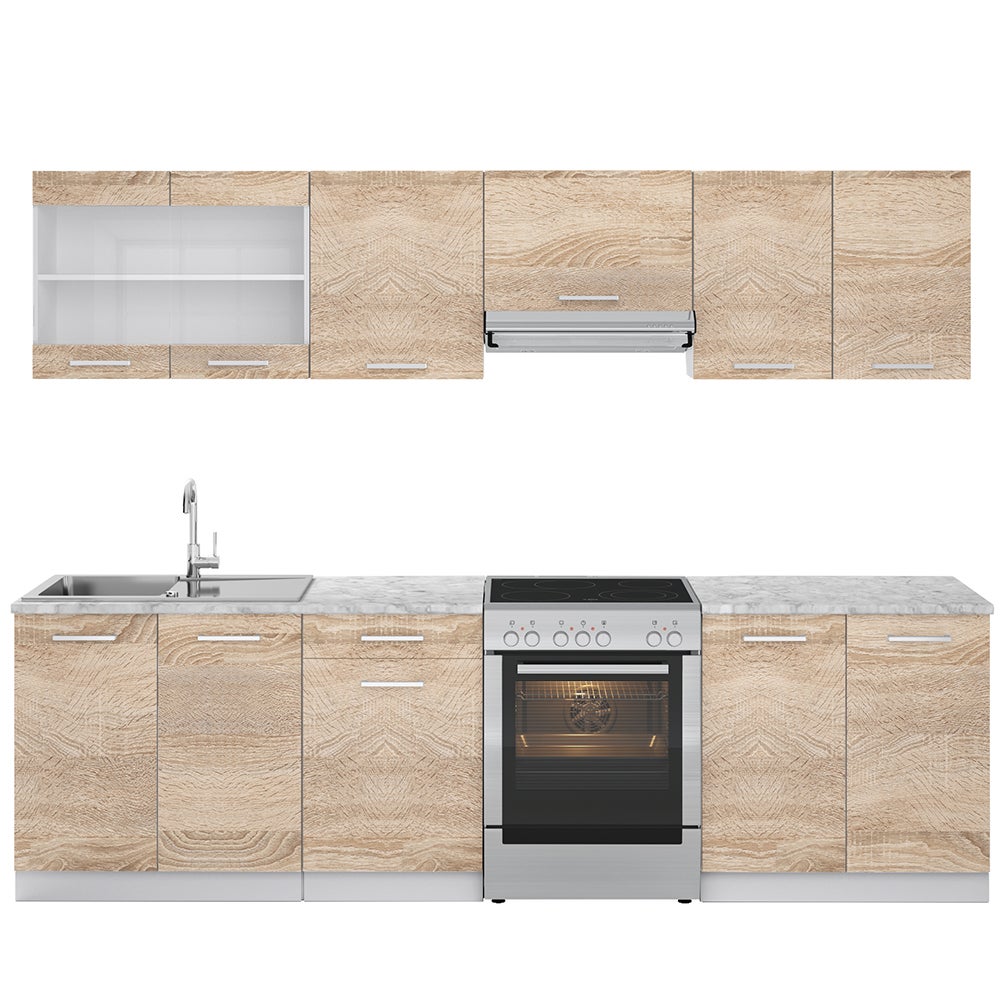 Vicco Mueble de cocina Raul, Sonoma, 270 cm , ET Mármol | Leroy Merlin