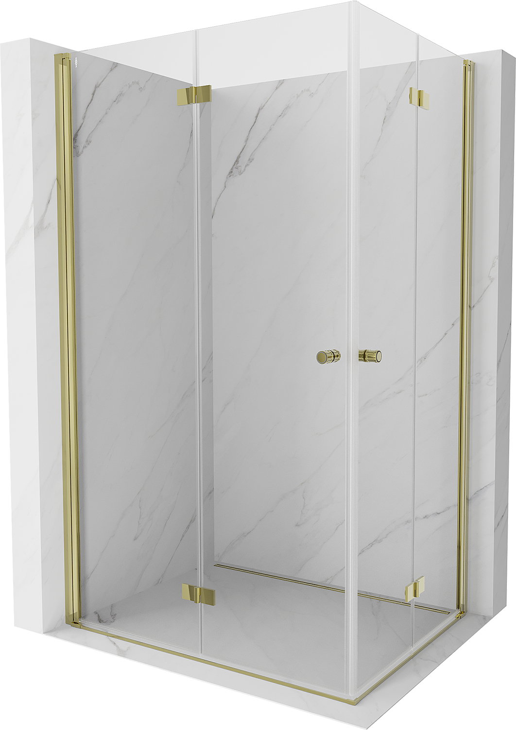 Mexen Mist-F Duo cabine de douche pliable 100 x 120 cm, transparent ...