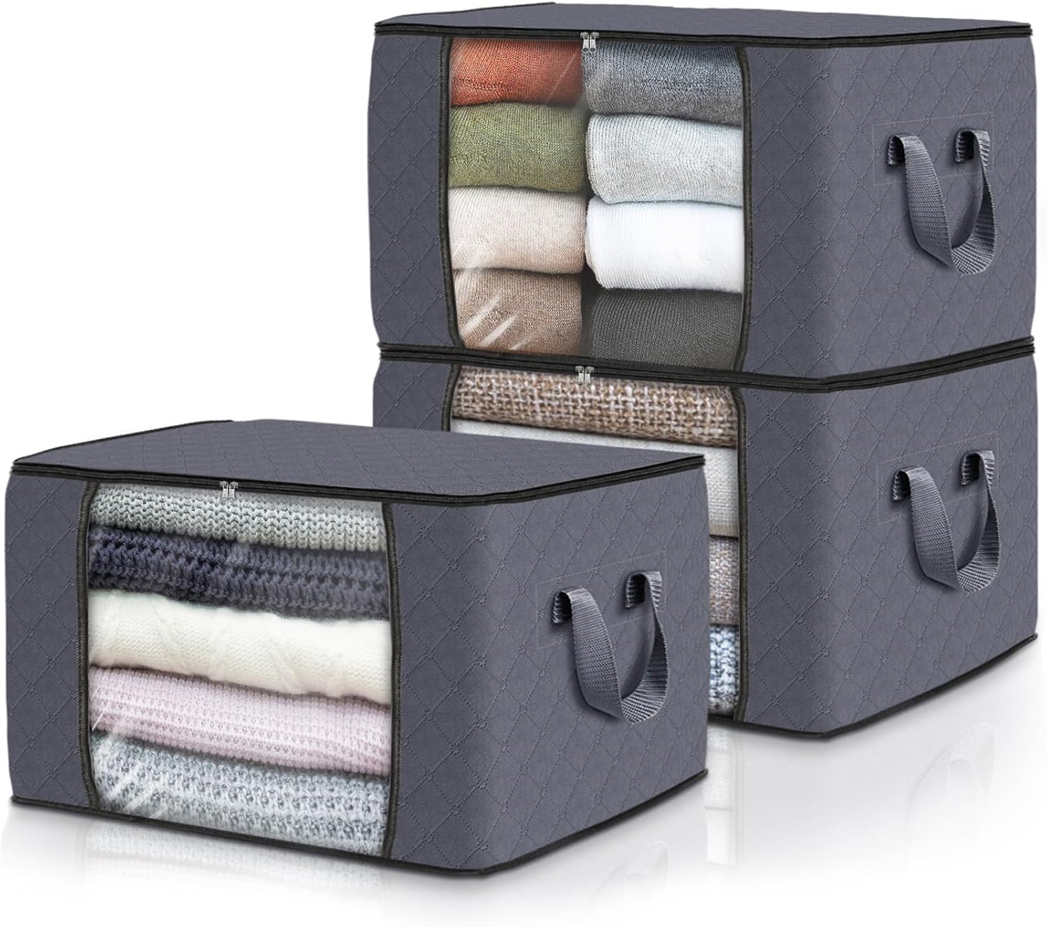 Bolsas plegables para guardar ropa (60 l), paquete de 3, para organizar ...