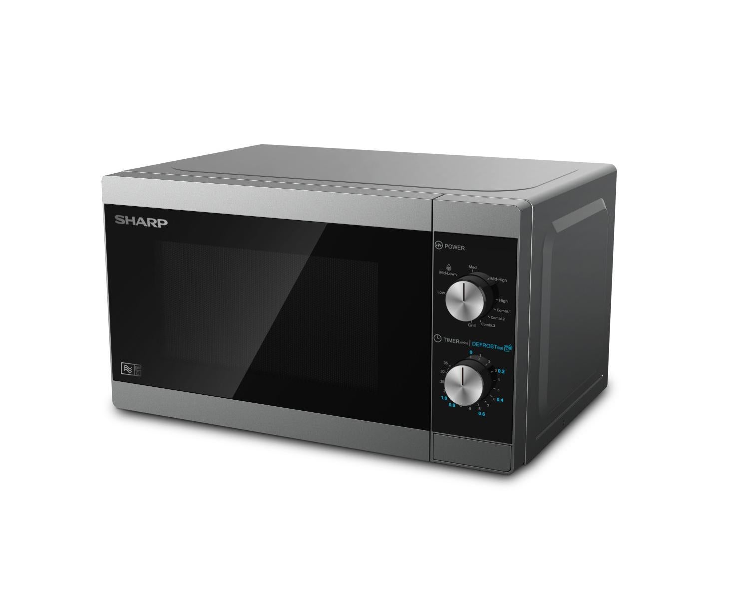 Horno microondas con grill Sharp YC-MG01E-S 20L 1270 W Gris | Leroy Merlin