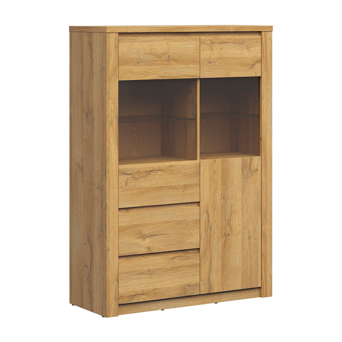 Vitrina 2 puertas 2 cajones Ada Madera | Leroy Merlin