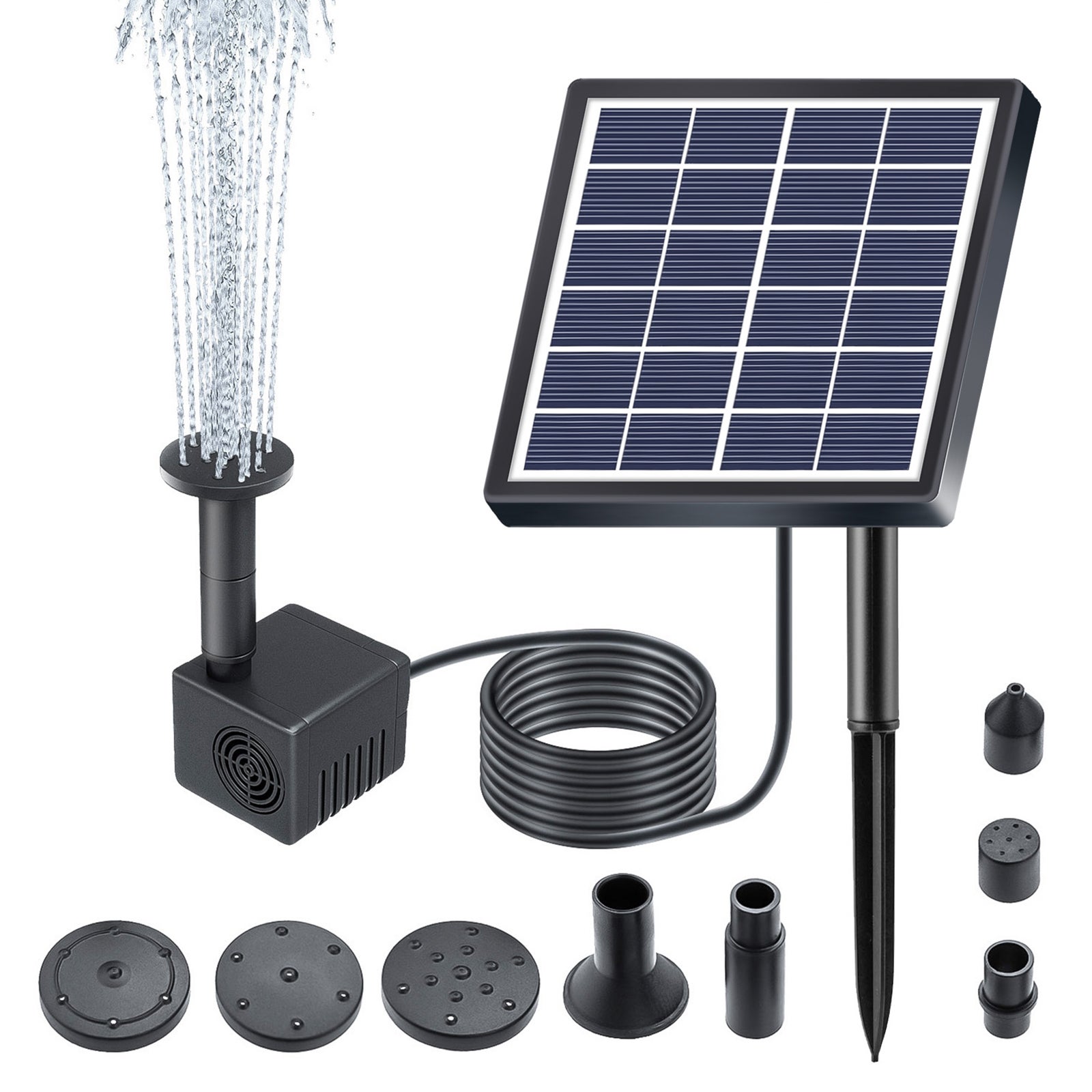 1.5W solaire Water pompe de fontaine 160L/h débit submersible pompe à ...