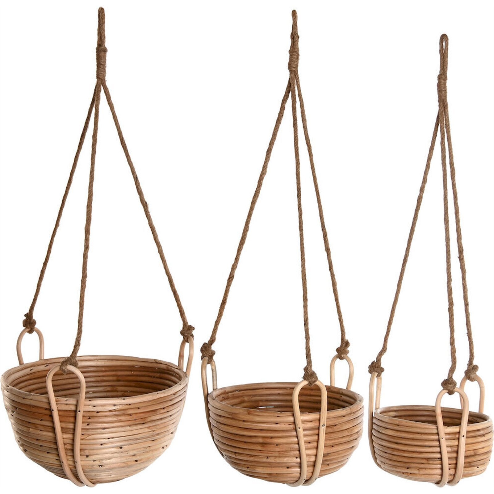 Support suspendu macetero en corde naturelle tressée élégant 31 x 31 x ...