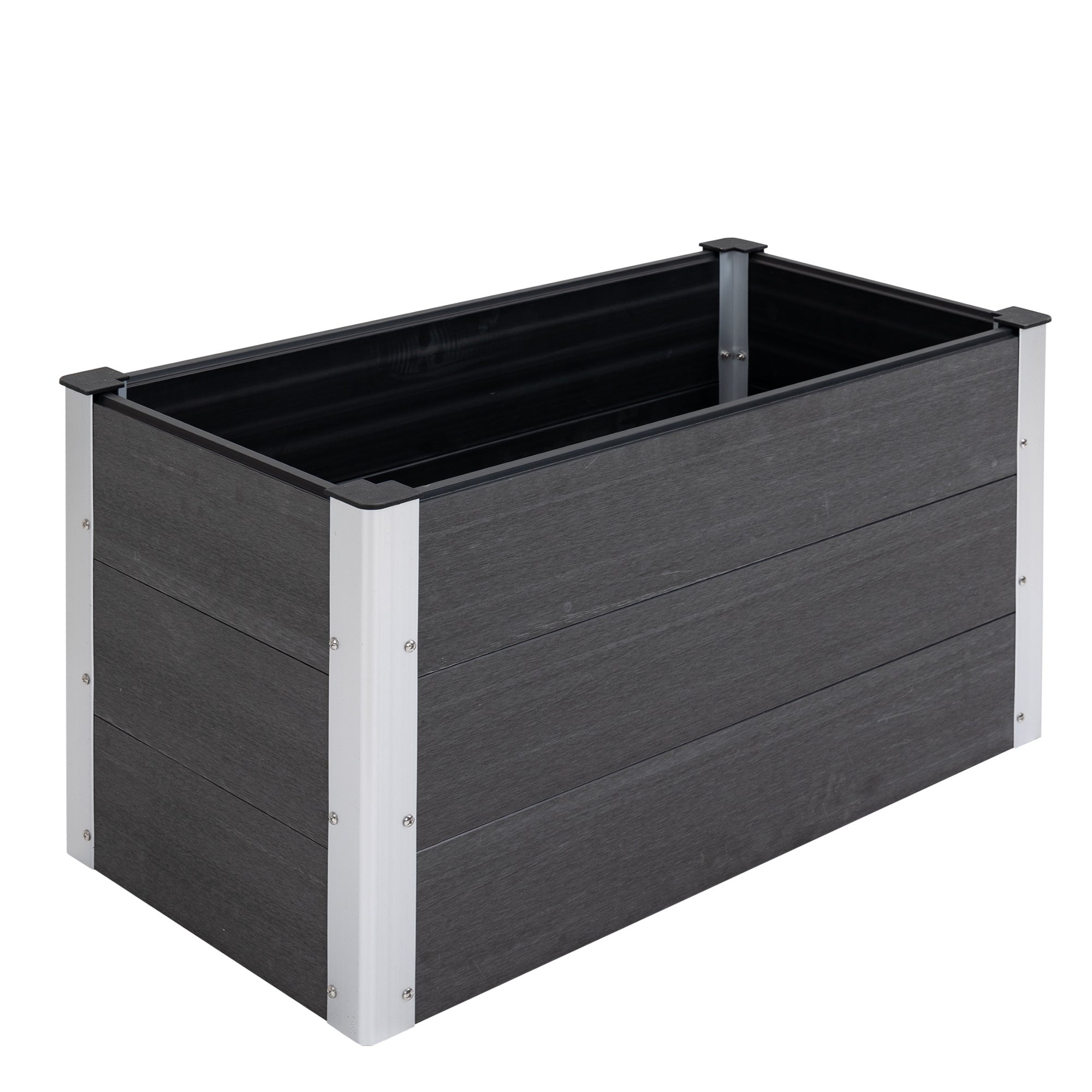 Jardinière surélevée, résistante aux intempéries, en WPC et aluminium ...