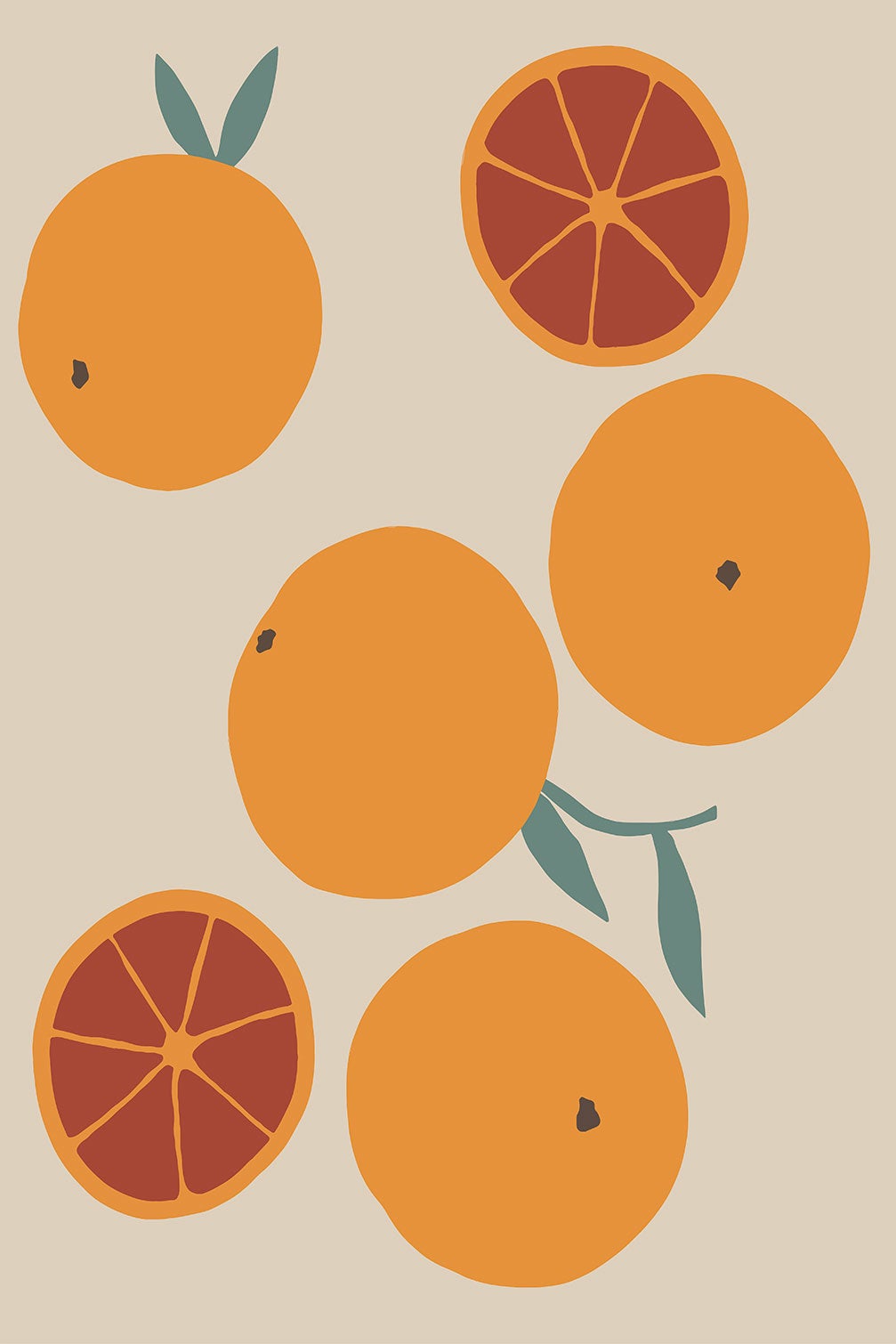 Tableau orange fraiche - 40x60cm | Leroy Merlin