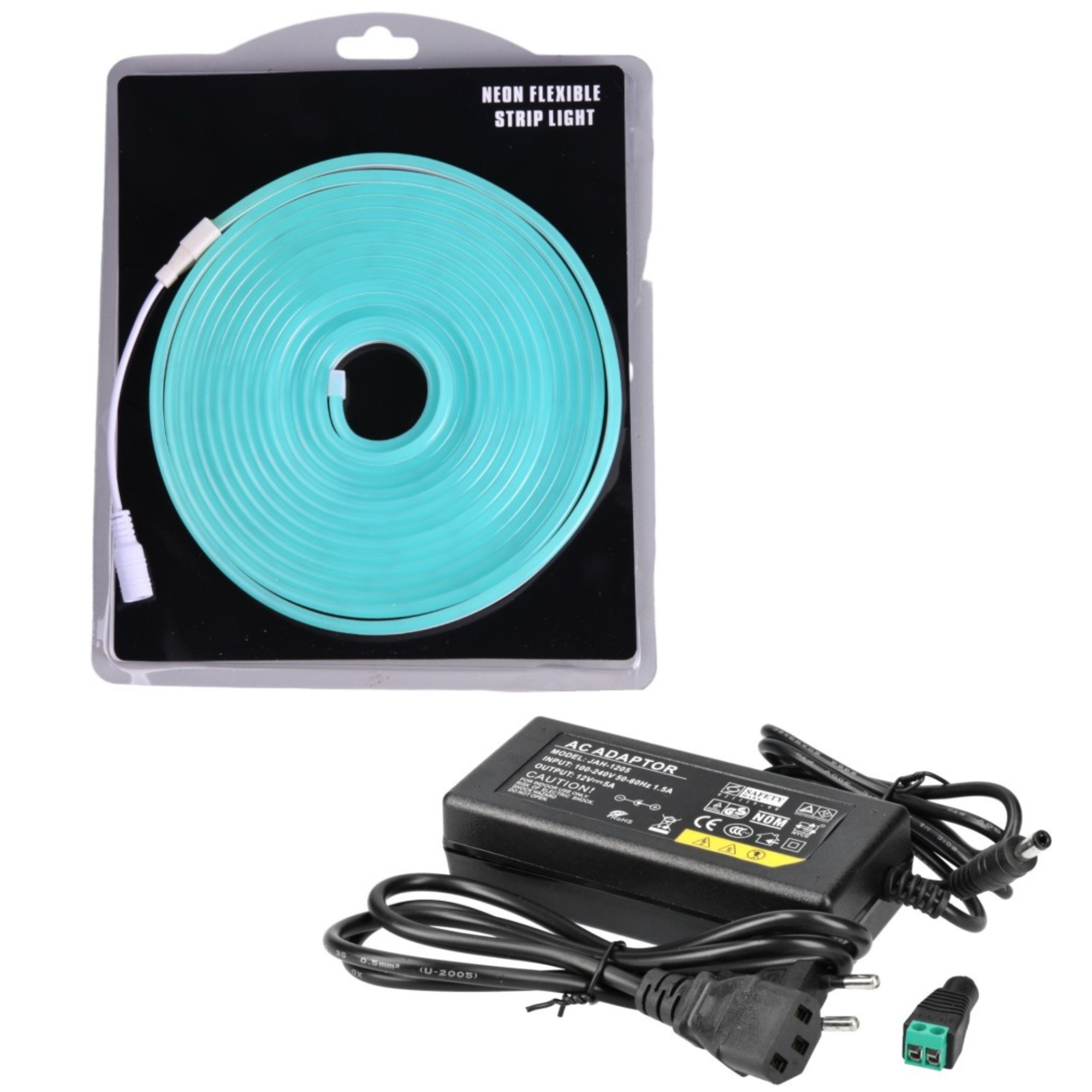 Neon Led Kit Flexible 12V, 5 Mètres 6x12mm 120 Leds/m. Couleur Bleu ...