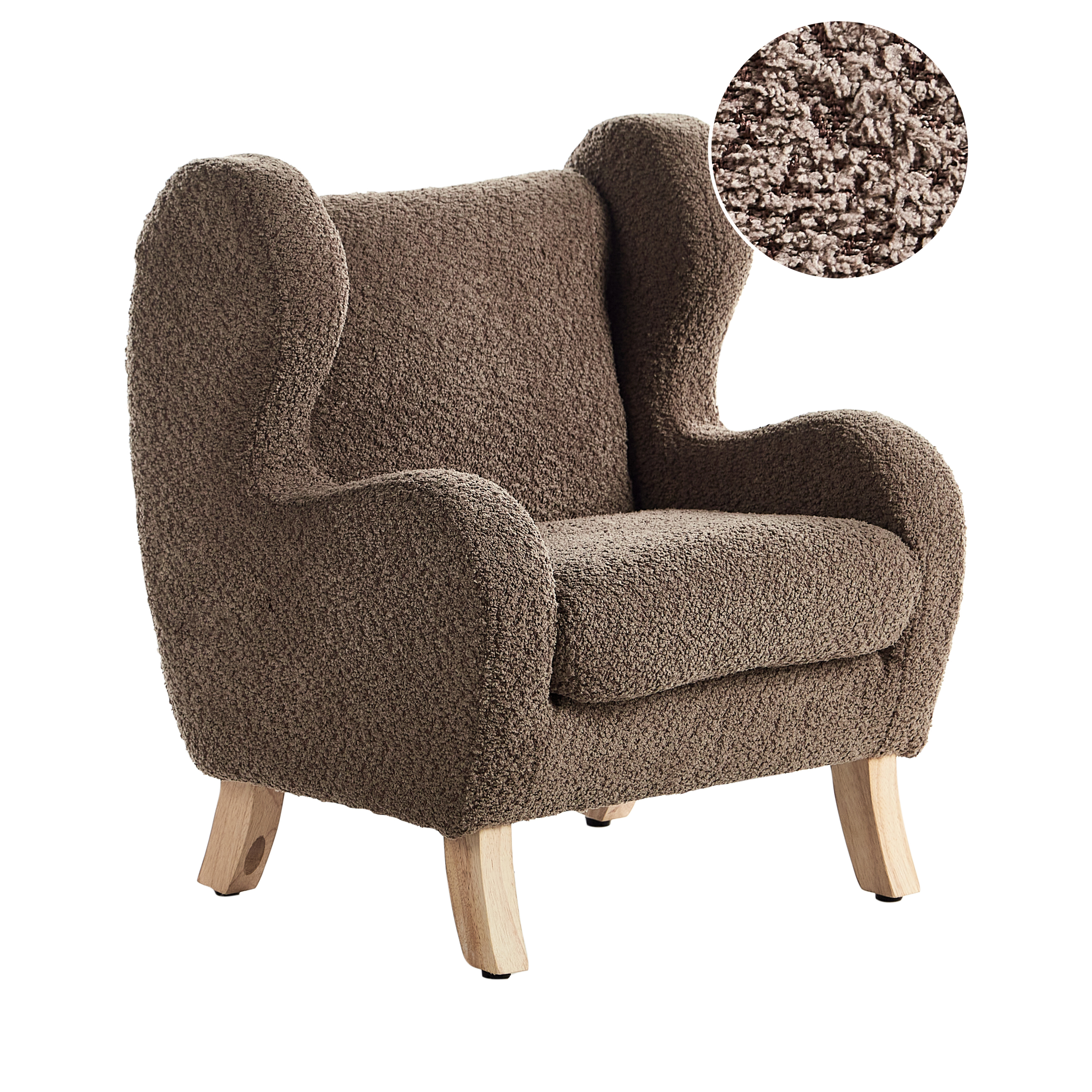 Fauteuil pour enfant en bouclé marron FARUM | Leroy Merlin