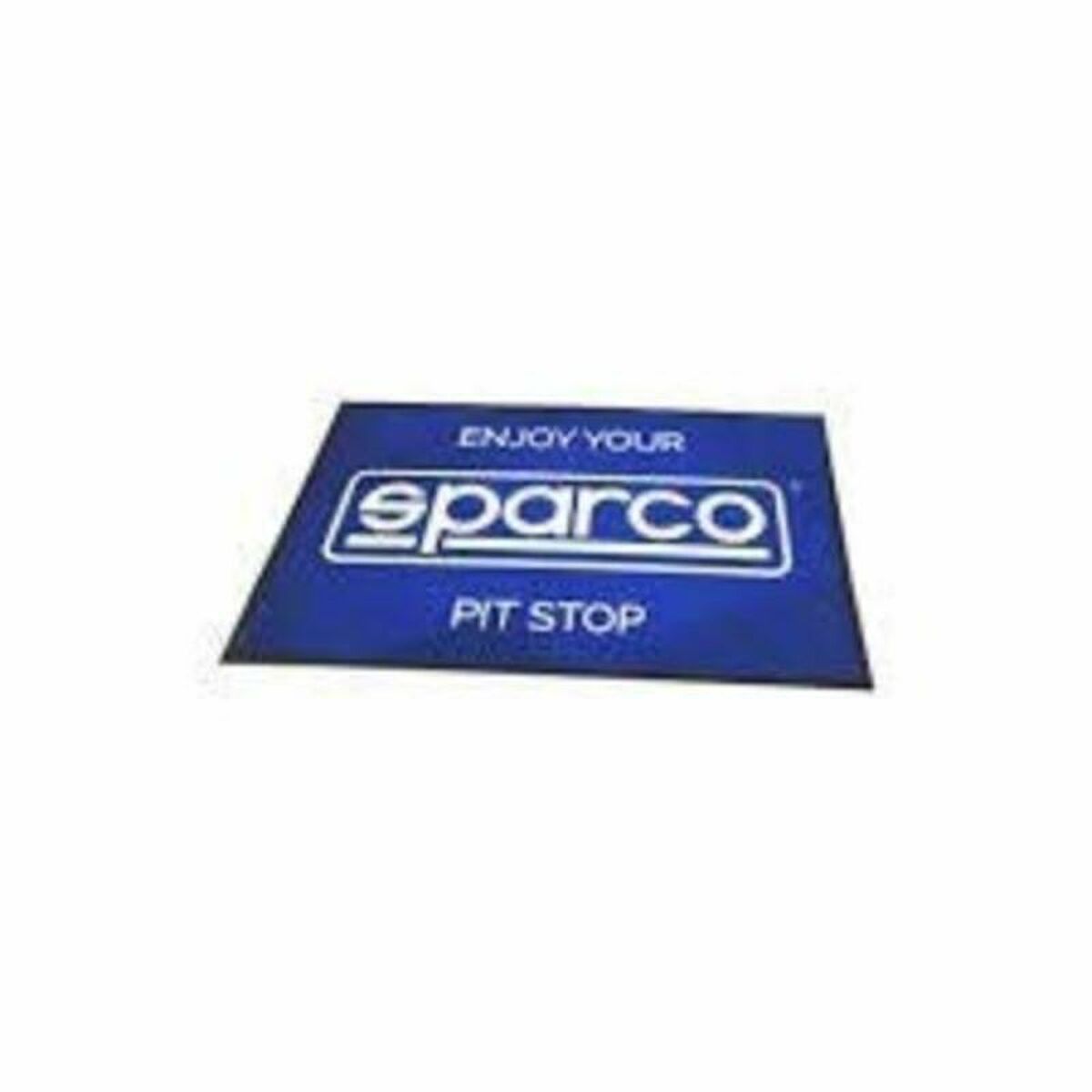 Tapis Sparco Enjoy your pit stop Bleu | Leroy Merlin