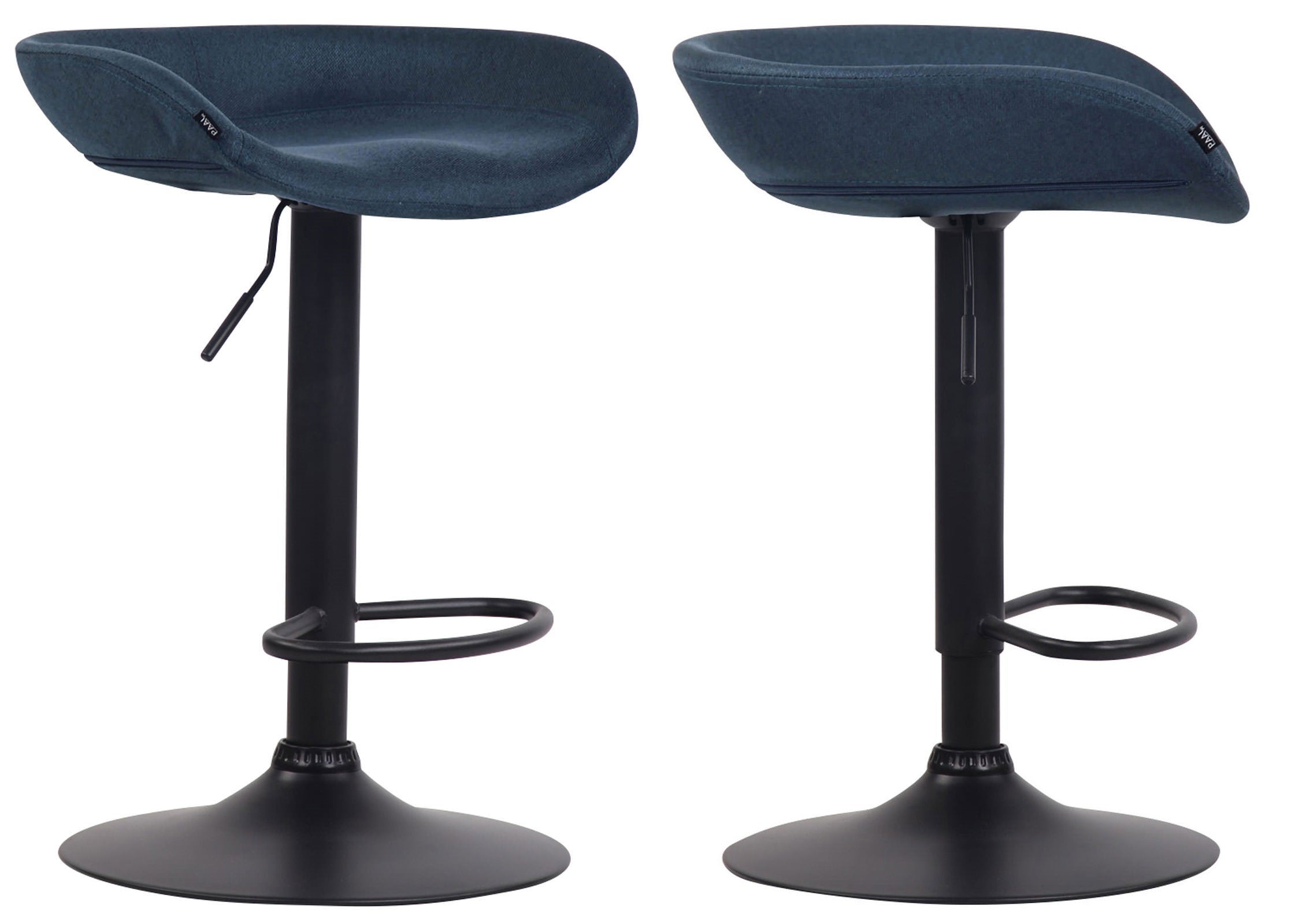 Lot de 2 tabourets de bar assise réglable en hauteur et pivotant en ...
