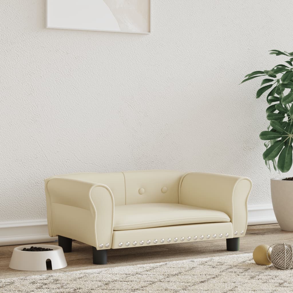 VidaXL Lettino per Cani Crema 70x45x30 cm in Similpelle | Leroy Merlin