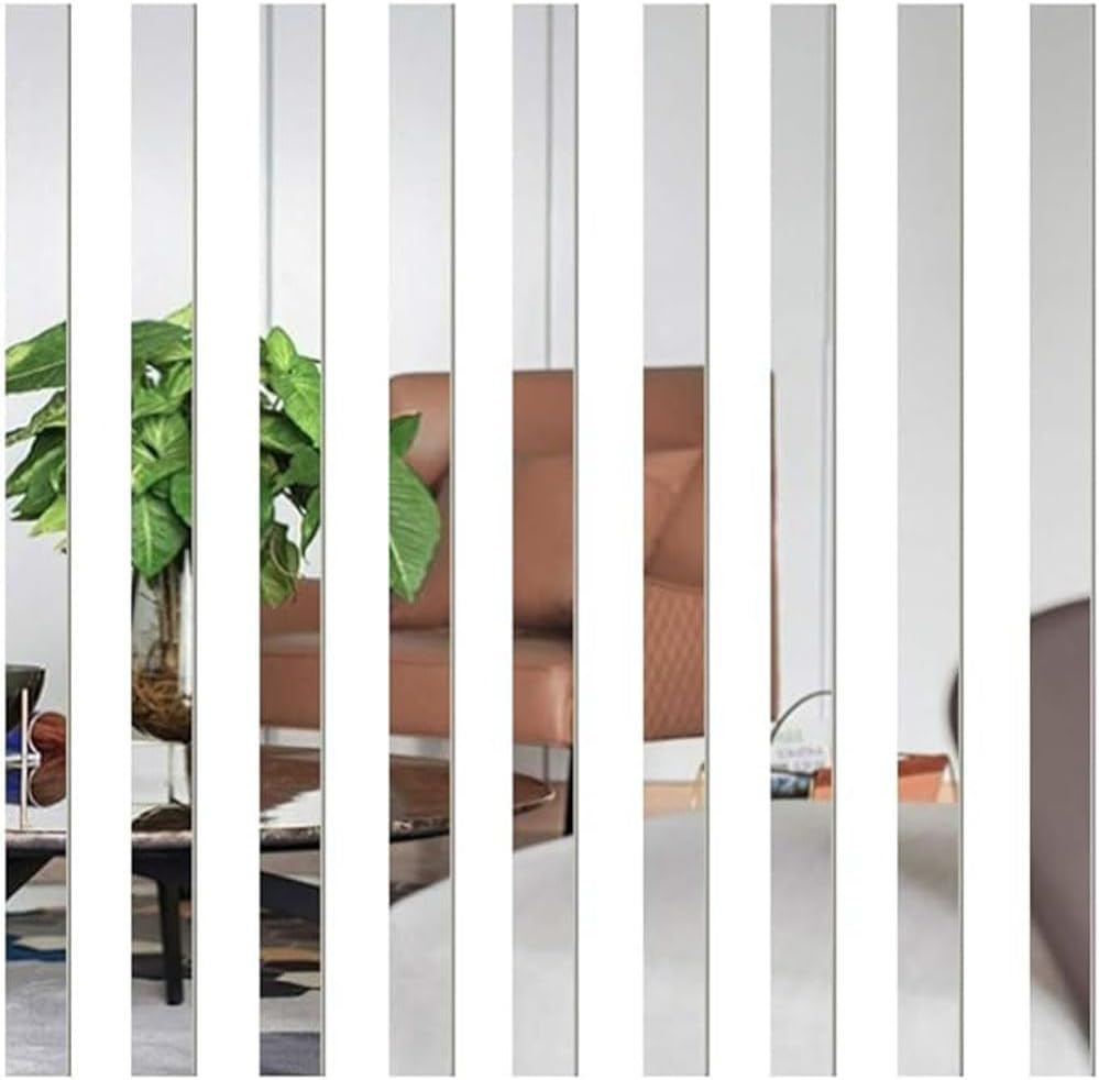 Espejo de Pared Plateado Diamante, 20 Piezas Adhesivo para Espejo ...