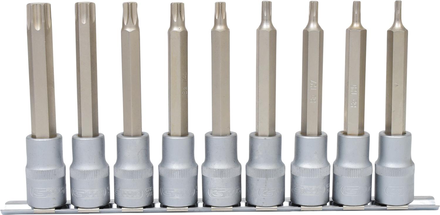 KS TOOLS 1/2" Jeu de douilles tournevis Torx, longues, 9 pcs, T20-T60 | Leroy Merlin