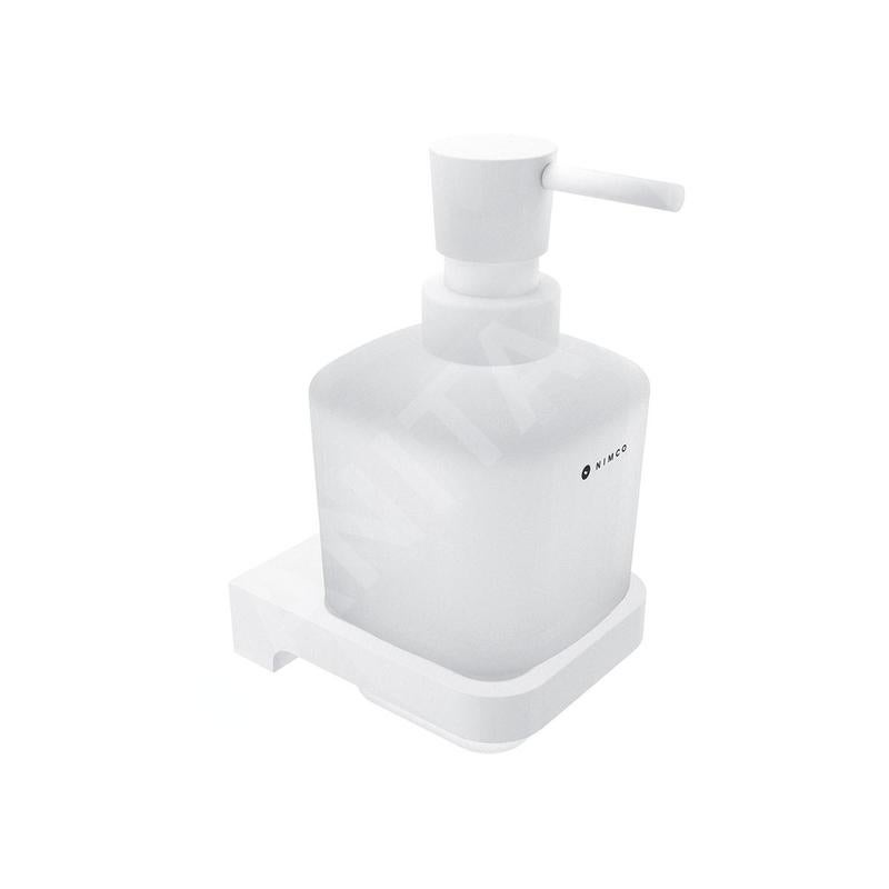 Nimco Maya - Distributeur de savon avec support, verre/blanc MAB 29031C ...