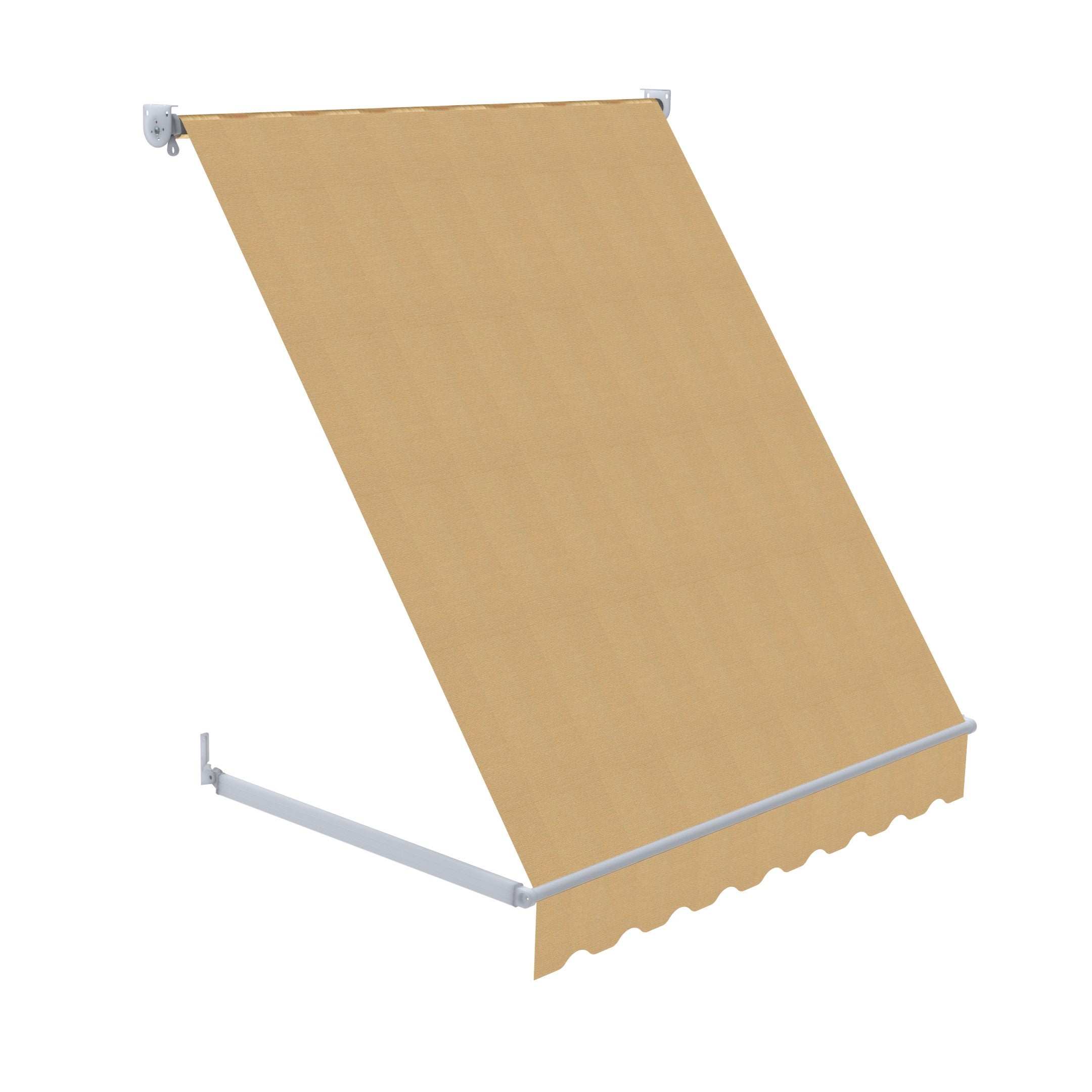 Store banne de fenêtre rétractable manuel 120 x 120cm beige pour l ...