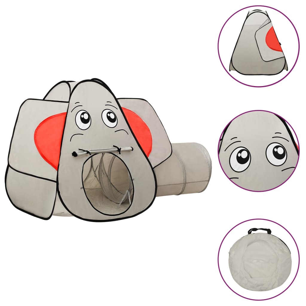 Tonnelle de jardin | Tente de jeu pour enfants 250 balles Éléphant Gris ...