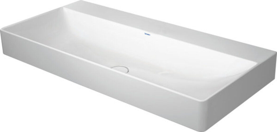 Lavabo Duravit DuraSquare, lavabo meuble 100x 47cm, sans trou pour robinet, sans trop-plein ...