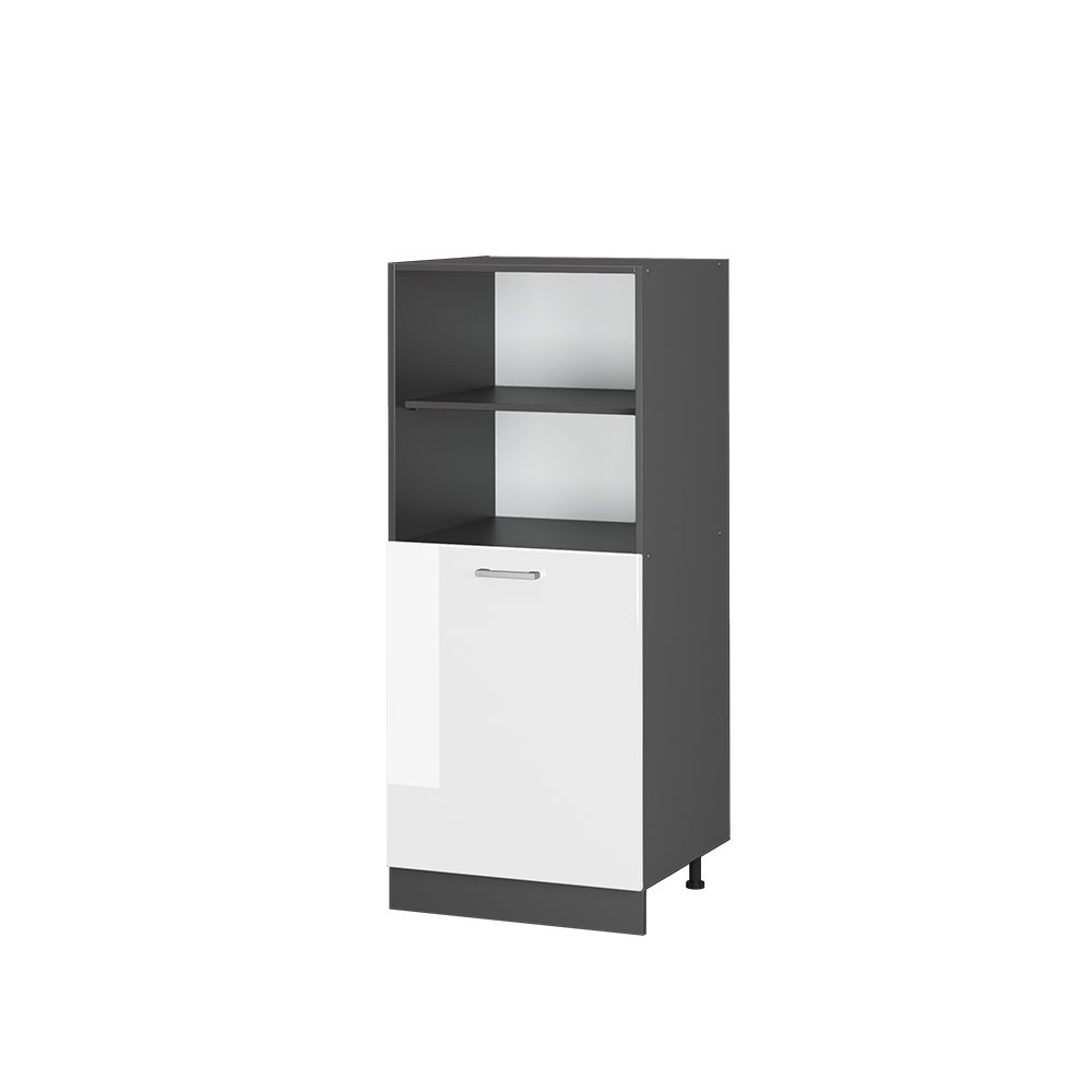 Vicco Meuble Pour Four R Line Blanc Haute Brillance Anthracite 60 Cm