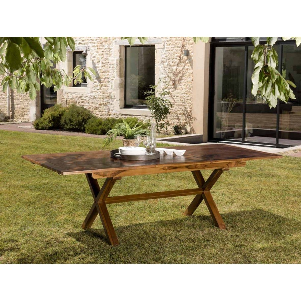 Maeva Table De Jardin 810 Personnes Rectangulaire Pieds Croisés