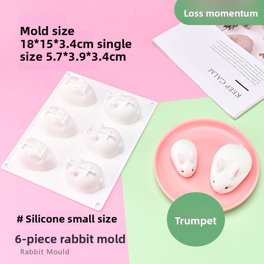 Moule souple forme lapin adapté à la cuisson vapeur, idéal pour pudding ...