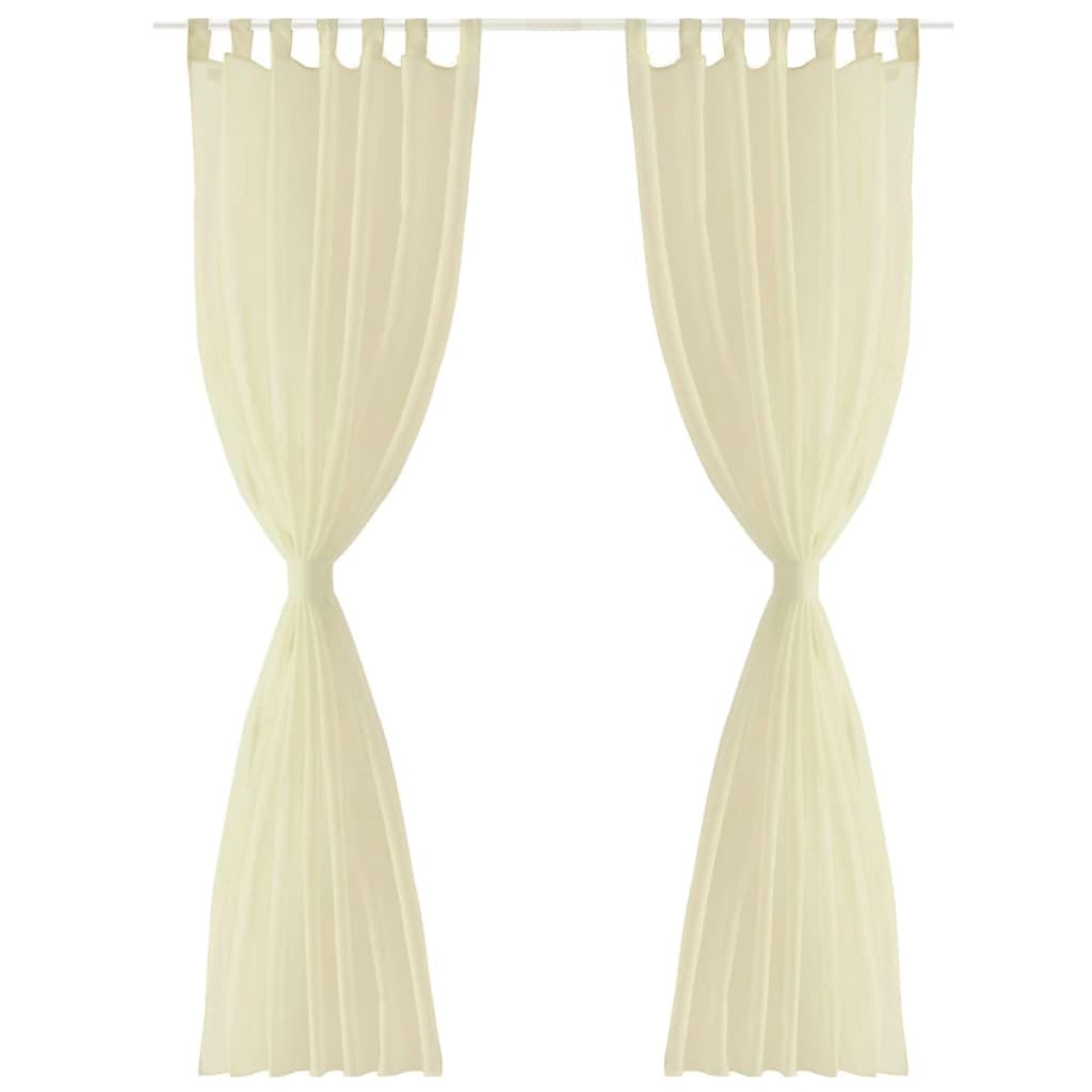 2 Cortinas color crema transparentes 140 x 225 cm | Leroy Merlin