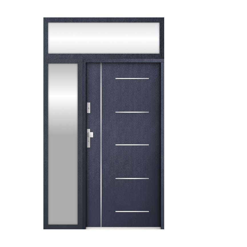 Porte d'entrée double Cortal 120 x 250 cm avec imposte et tierce ...