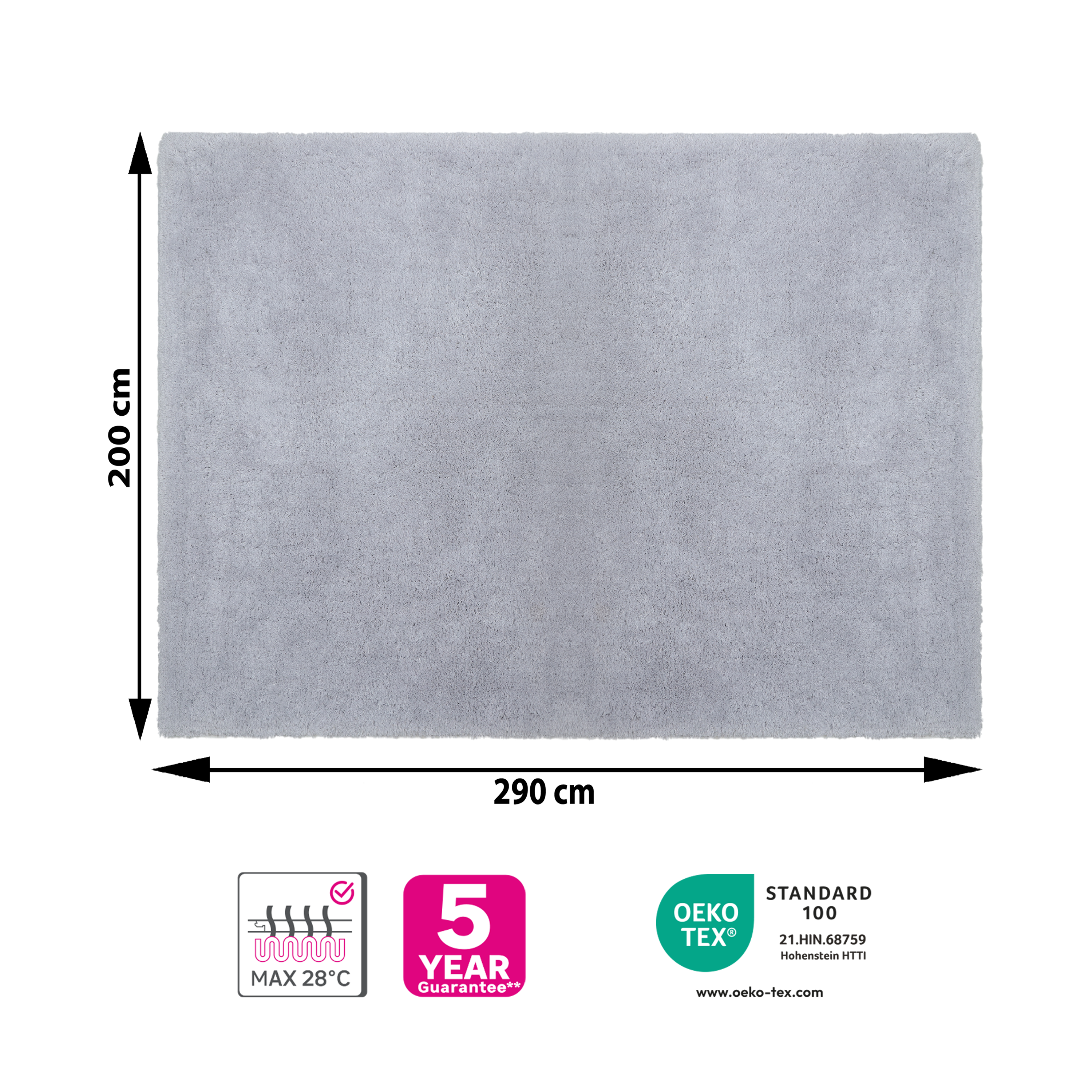 Tapis salon rectangulaire gris TALKA - 200 x 290 cm - INSPIRE | Leroy ...