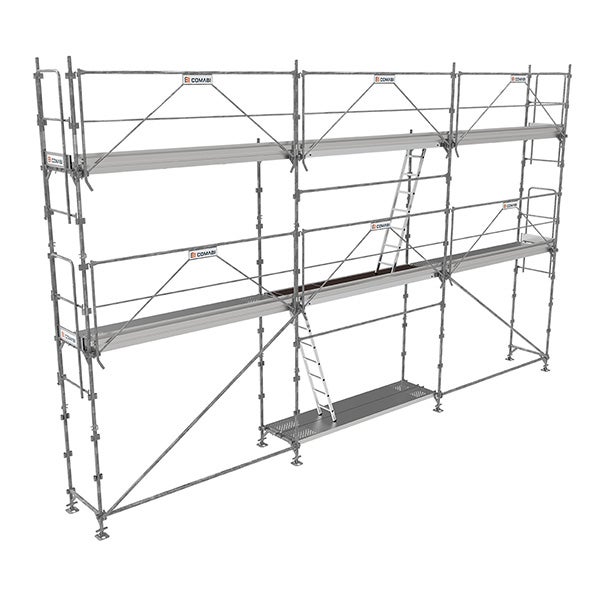 Echafaudage fixe de façade 60m² - Plancher Acier - Structure Acier ...