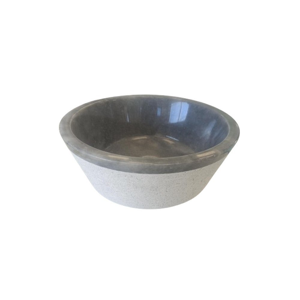 Vasque cylindrique marbre gris à poser | Leroy Merlin