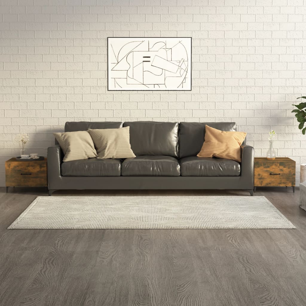 Mesas de centro con patas metal 2 uds roble ahumado 50x50x40 cm | Leroy ...