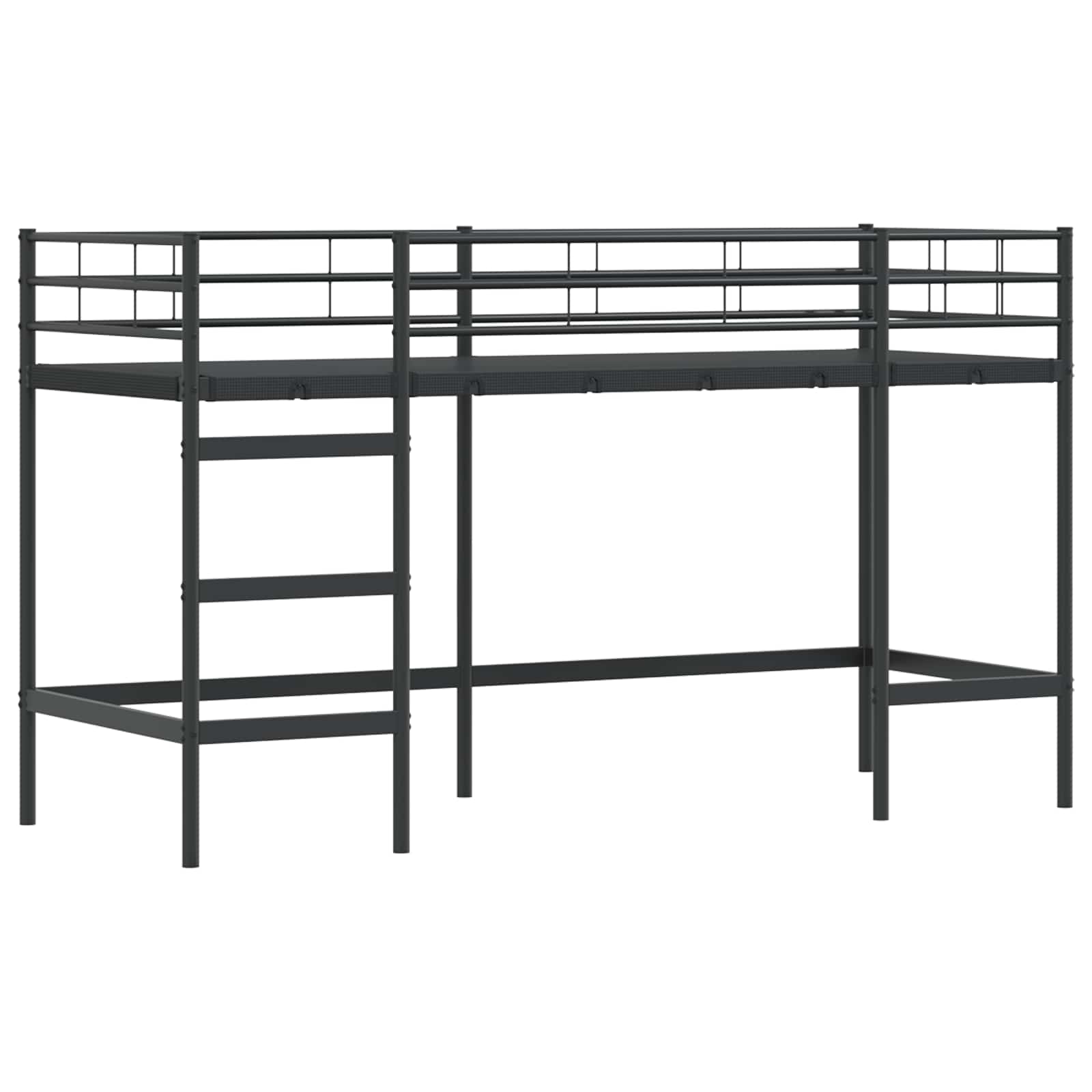 Estructura de litera para niños Negro 74,5 x 190 cm Acero | Leroy Merlin