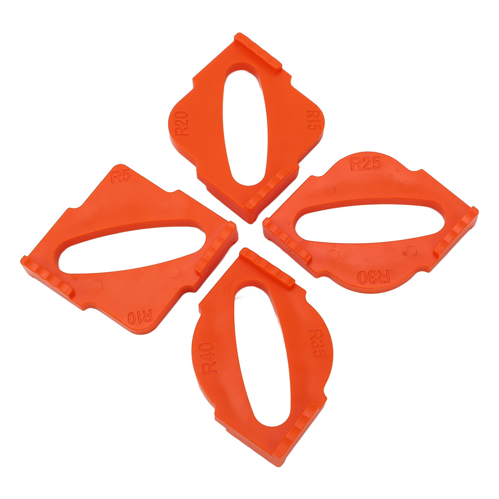 Lot de 4 gabarits de rayon pour fraise à angle arrondi, gabarit de ...