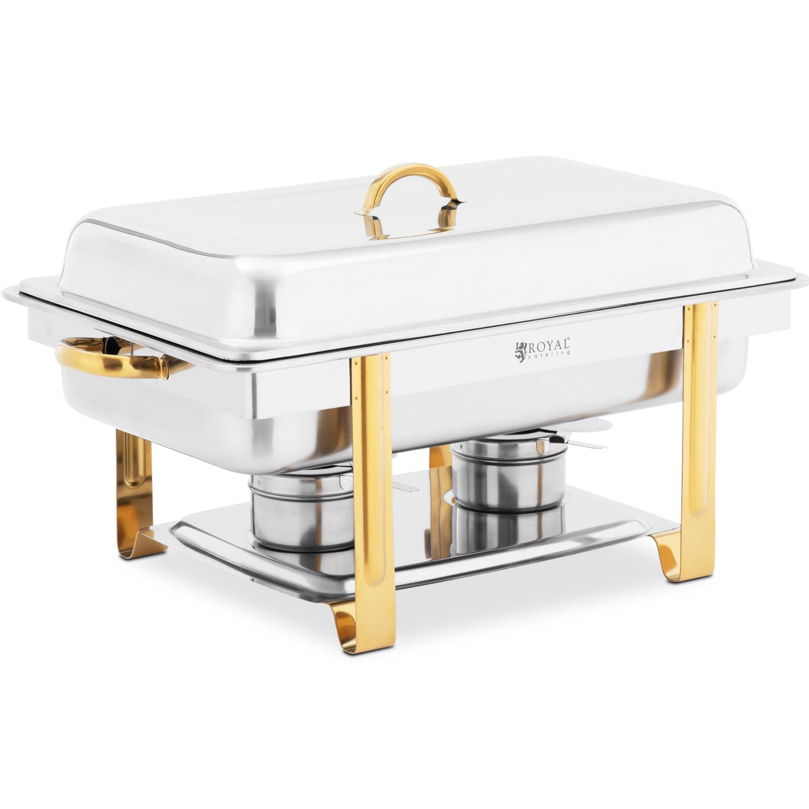 Chafing dish - Royal Catering - Matériau : acier inox - Volume : 9 l ...