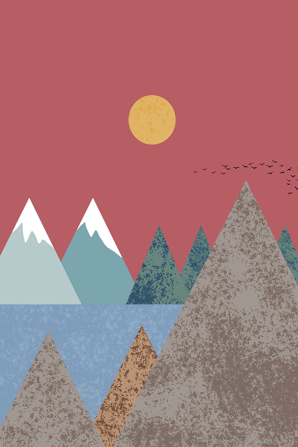 Tableau Soleil couchant - 60x90cm | Leroy Merlin