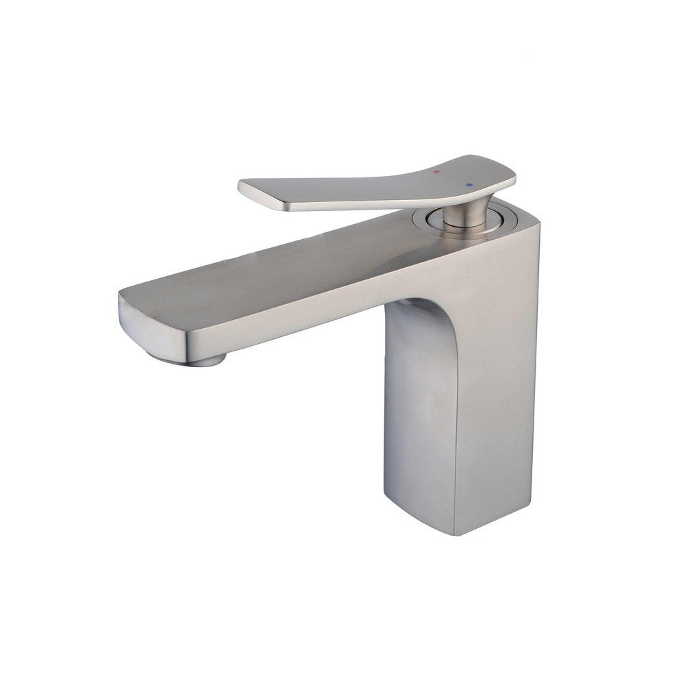 Robinet Lavabo Mitigeur Classique En Laiton Solide Nickel Brossé ...