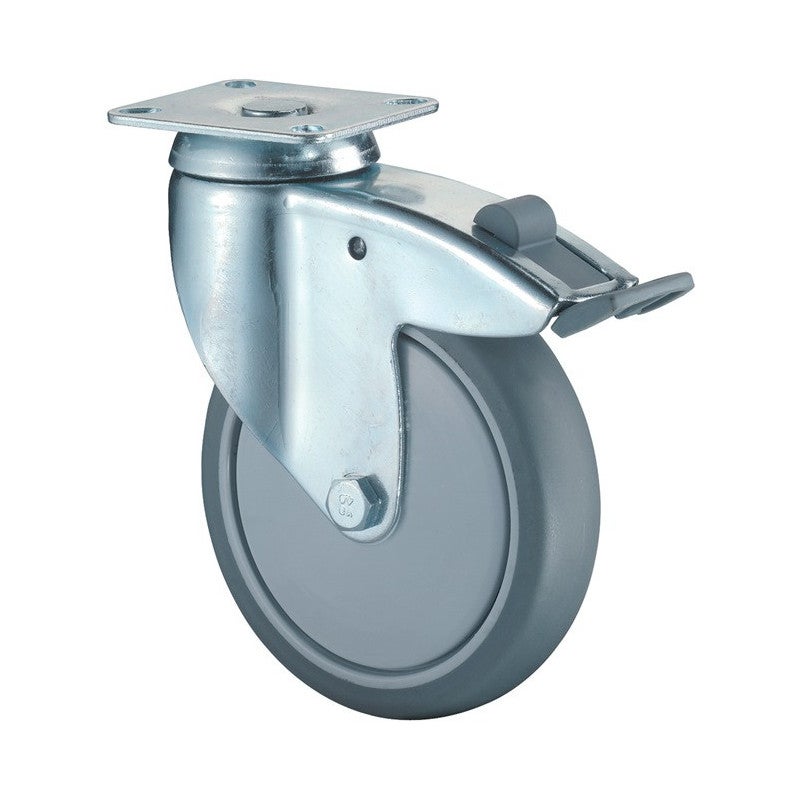 Roulette orientable avec frein D. de la roue 150 mm cap. charge 100 kg ...