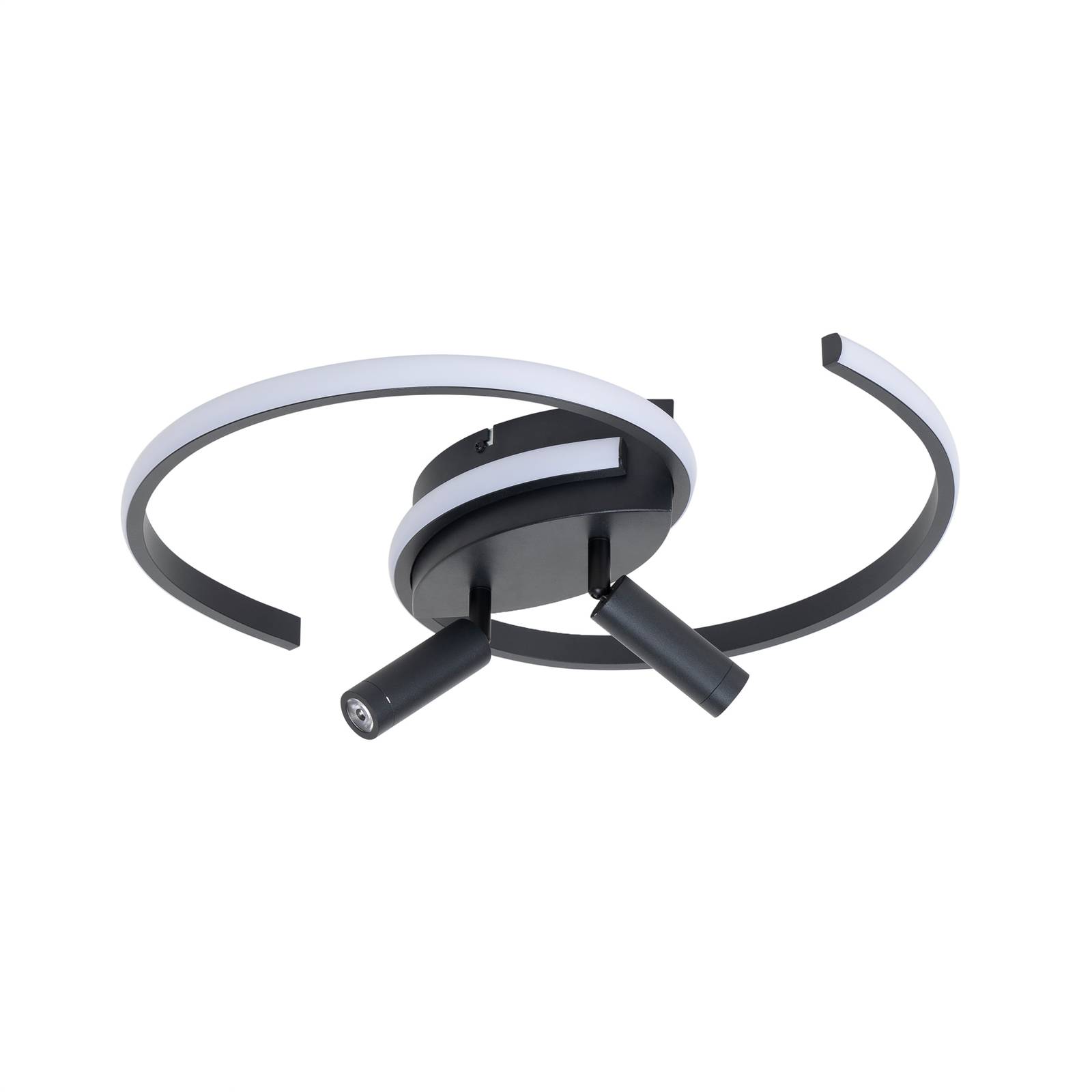 Lindby Chukira Plafonnier LED 36W stepdim noir, Eclairage LED, Lampe ...