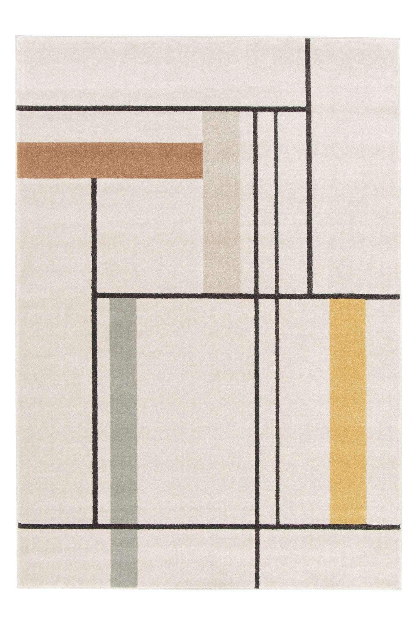 Tapis super doux très graphique PIET 120 cm x 170 cm | Leroy Merlin