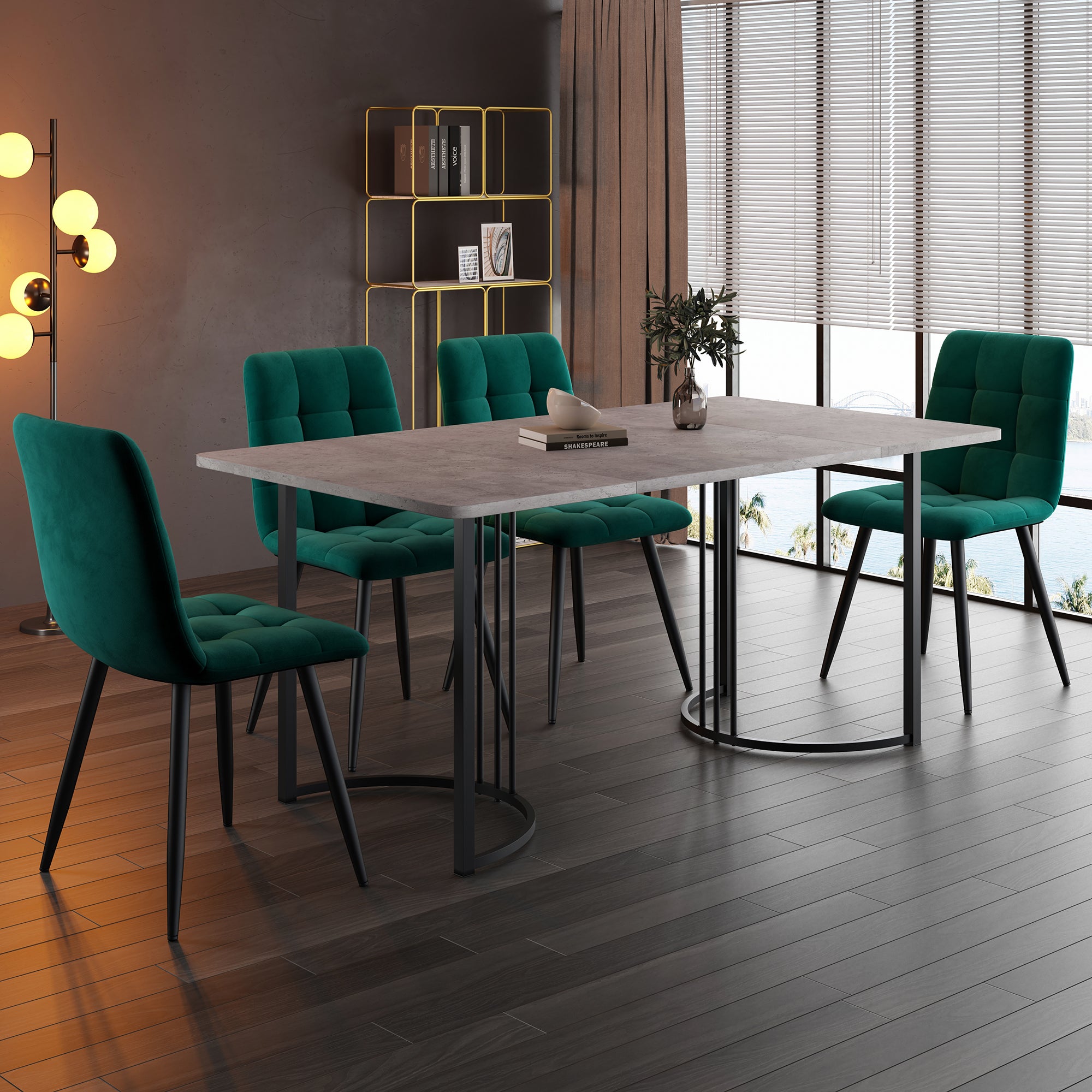 Ensemble de salle à manger (5 pièces), table à manger avec 4 chaises ...