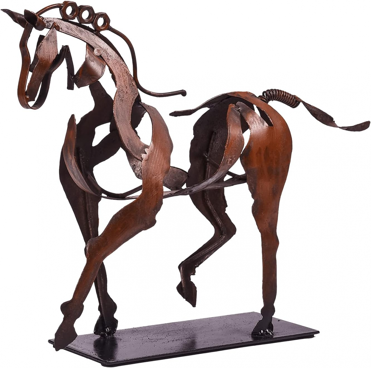 Art métal cheval statue décoration fait main moderne cheval sculpture ...