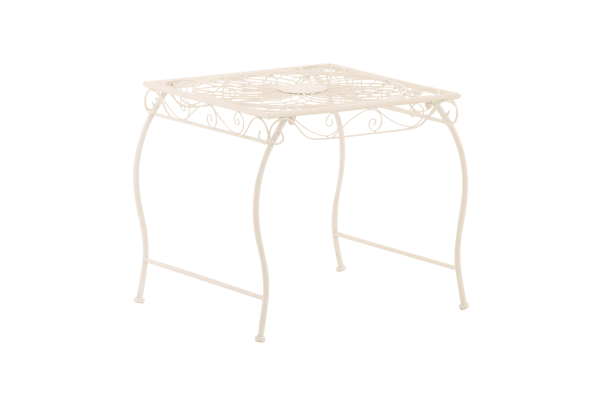 Table de jardin carrée Zarina 50 x 45 cm Blanc | Leroy Merlin