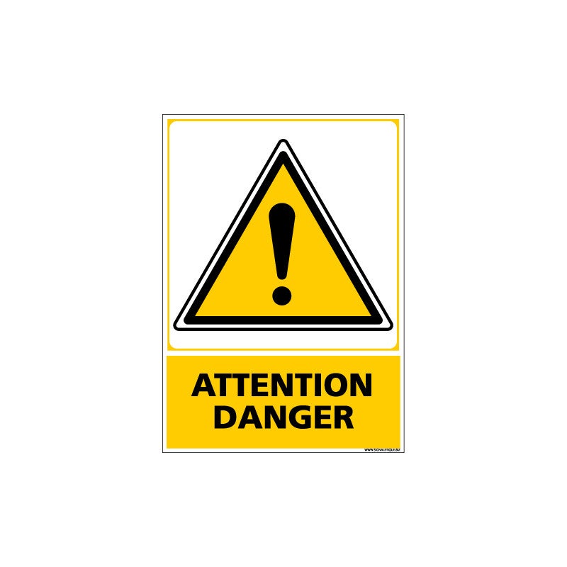 Panneau ATTENTION DANGER (C0524) 150 x 210 mm Matière PVC | Leroy Merlin