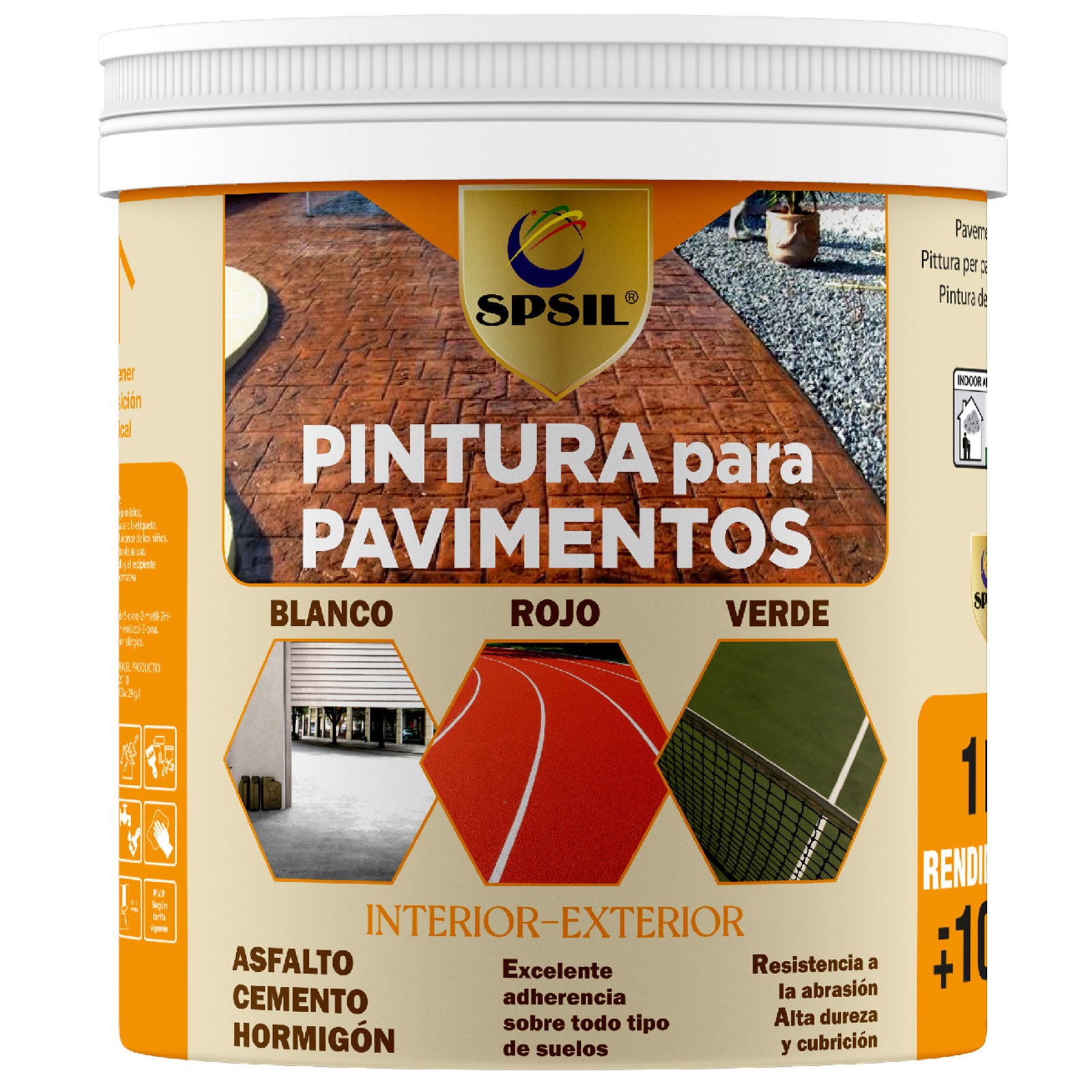 SPSIL Pintura para Pavimentos 1L - Para Asfalto, Cemento y Hormigón ...