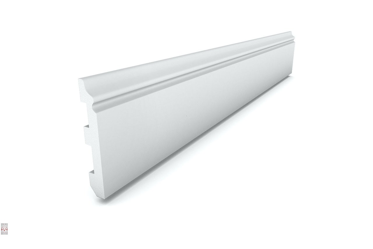 Plinthes 1 pièce / 2 mètres plinthe plinthe - blanc - matériau dur ...