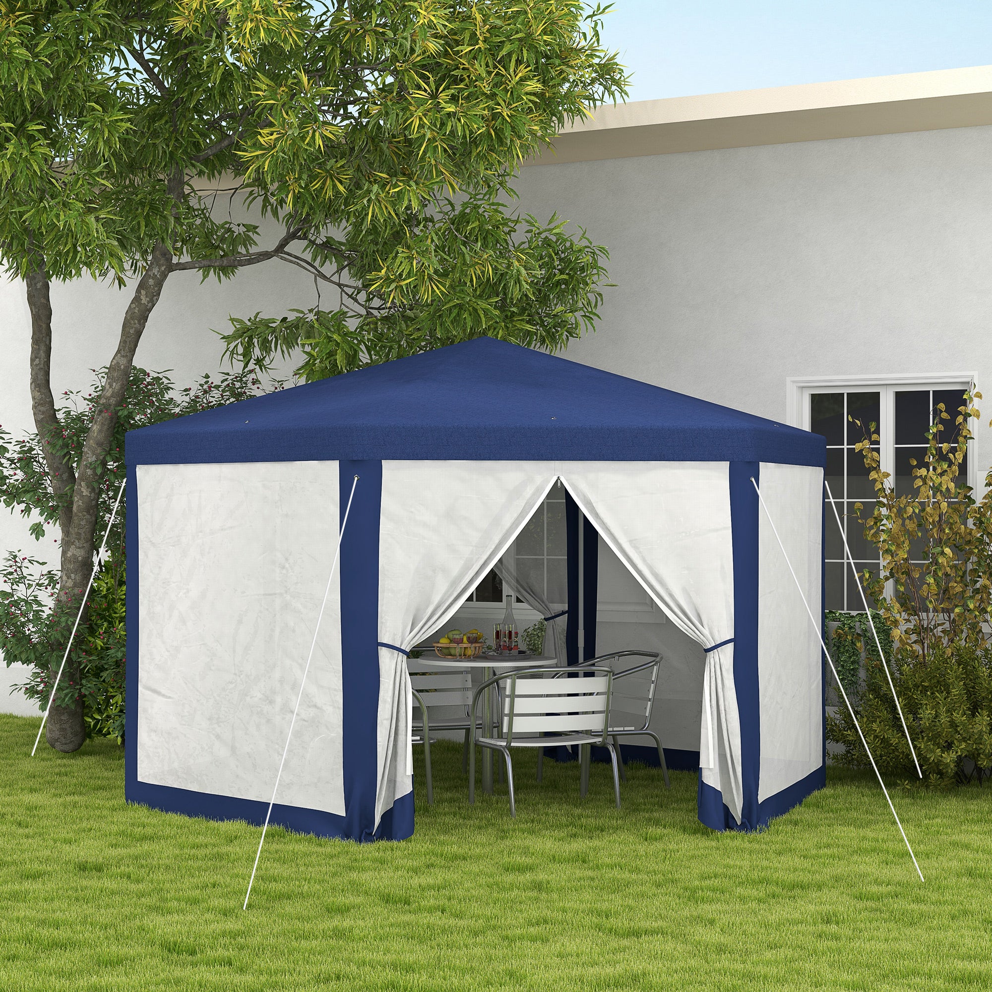 Pérgola de aluminio hexagonal impermeable estable resistente al ...