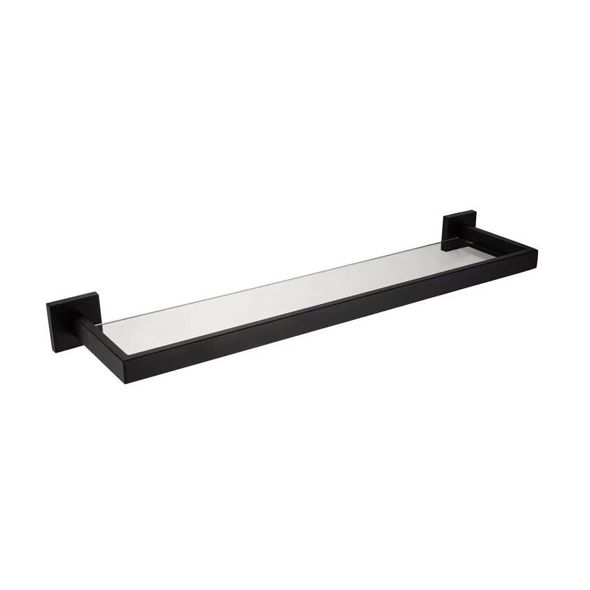 Tablette murale en verre Noir - Nara | Leroy Merlin