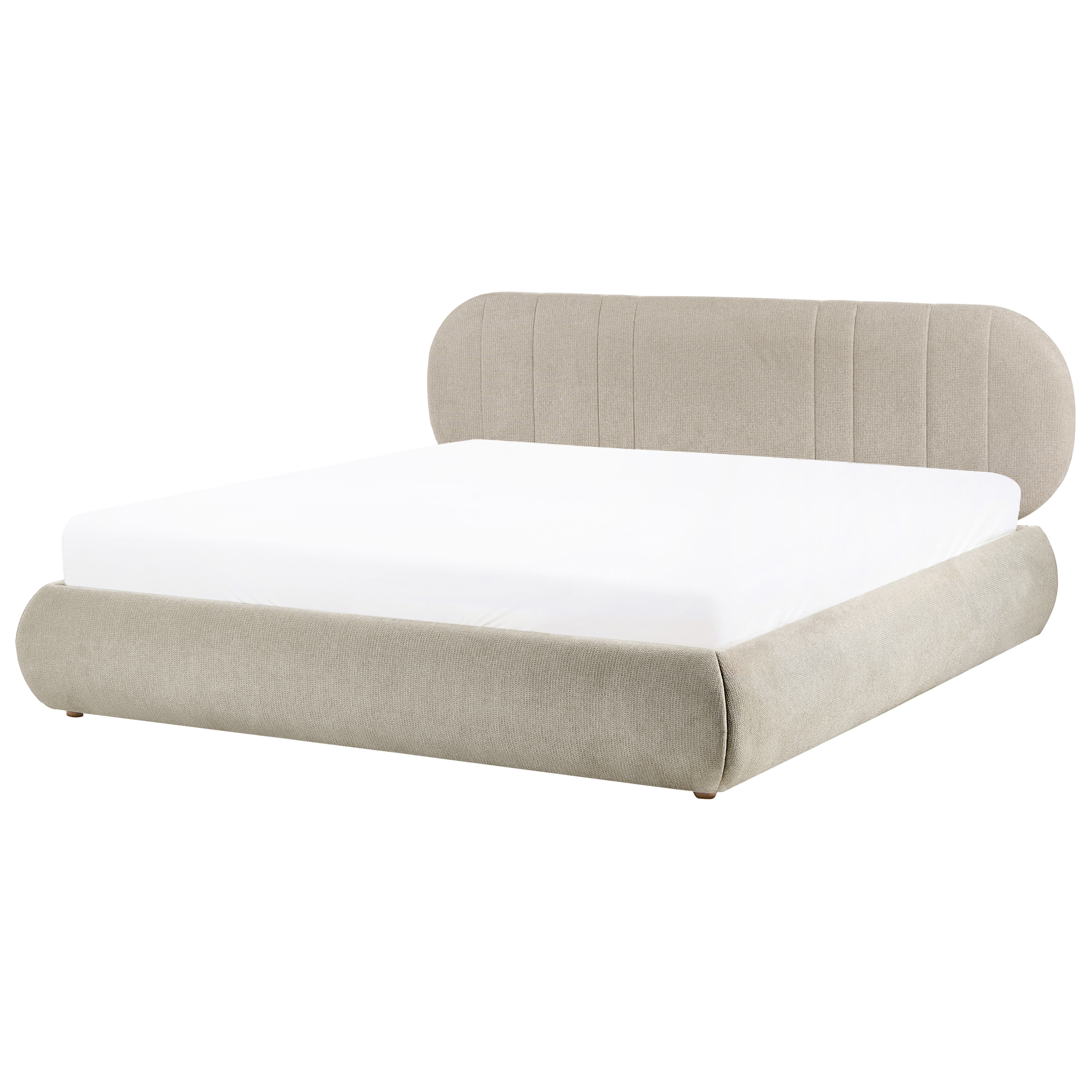 Lit ottoman Tissu CAMPAN 180 x 200 cm Taupe | Leroy Merlin