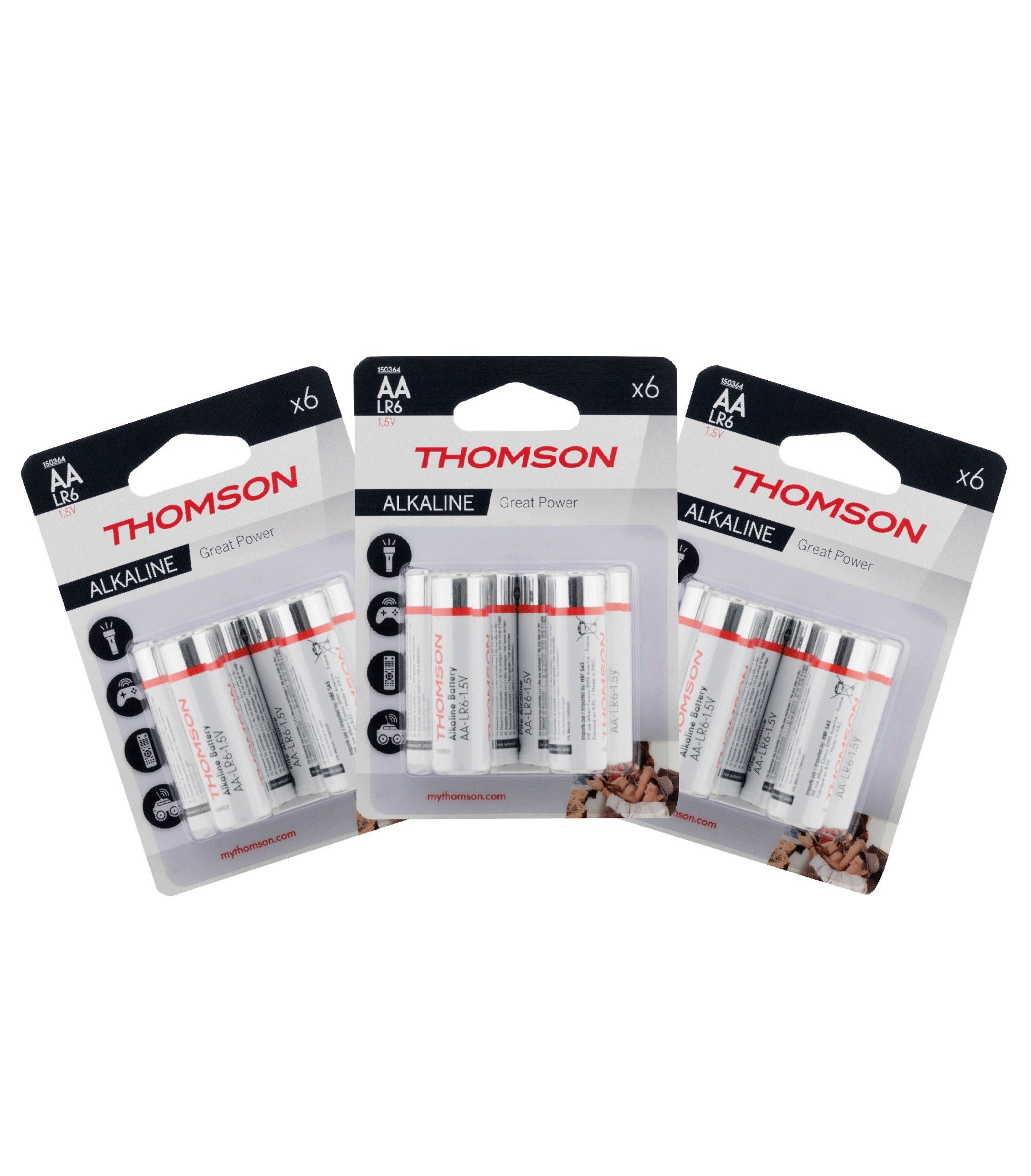 Pack de 18 piles alcalines LR06 AA 1,5V - Thomson | Bricoman