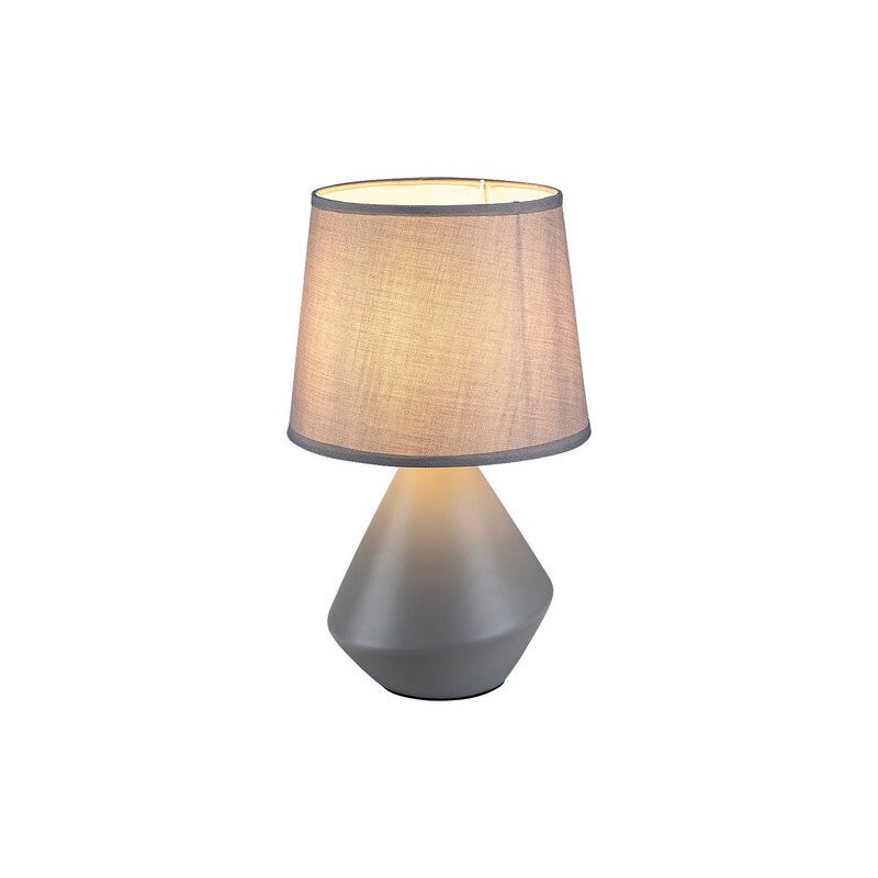 Lampe à poser en céramique Gris E14 Tissu Modern Style WENDY | Leroy Merlin