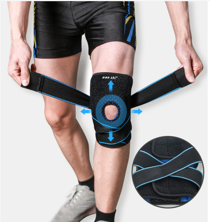 Genouillère avec stabilisateur latéral et coussinet en gel pour rotule ...