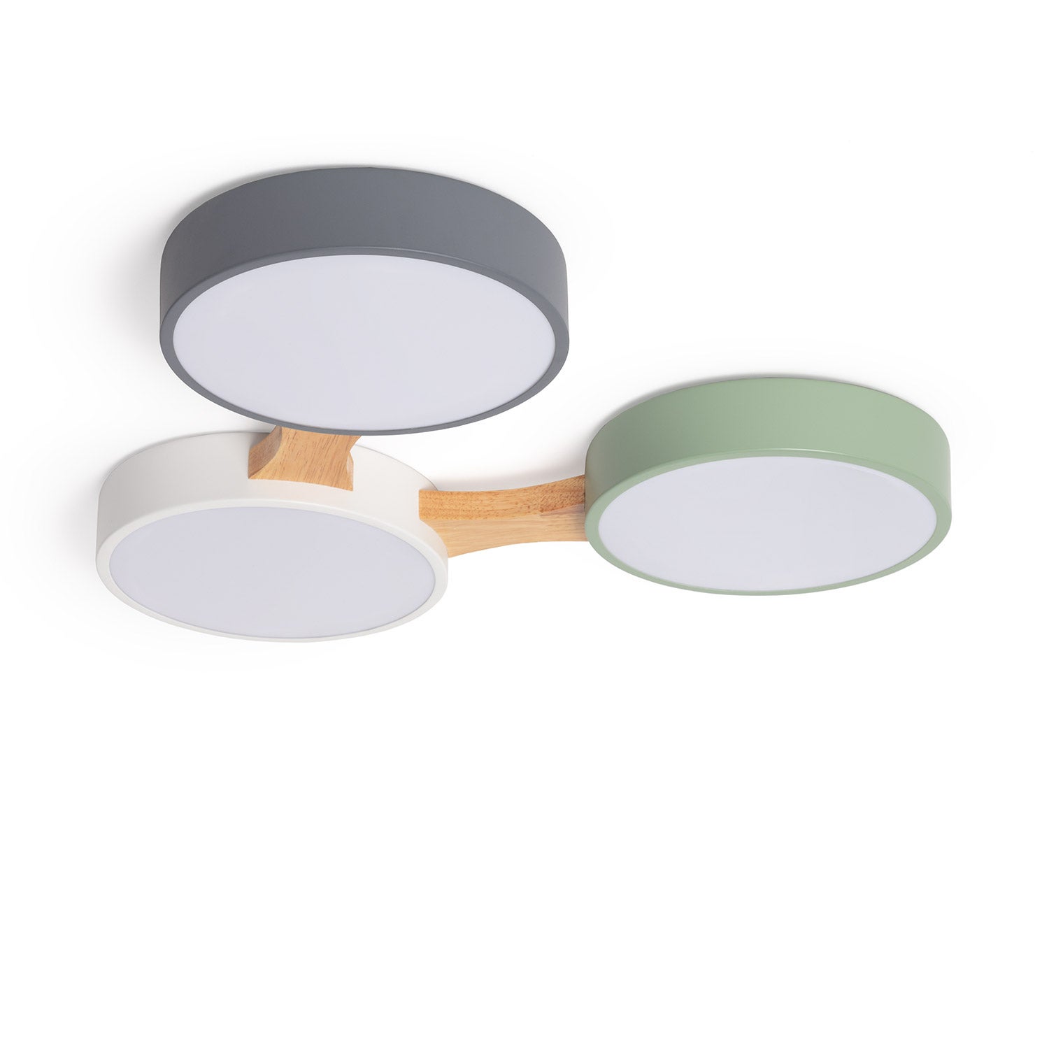 Ledkia Plafón LED 30W Madera y Metal CCT Seleccionable Sams Multicolor | Leroy Merlin